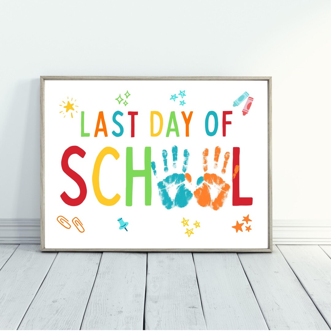 Last Day of School Handprint Art Craft, Kindergarten Graduation ...