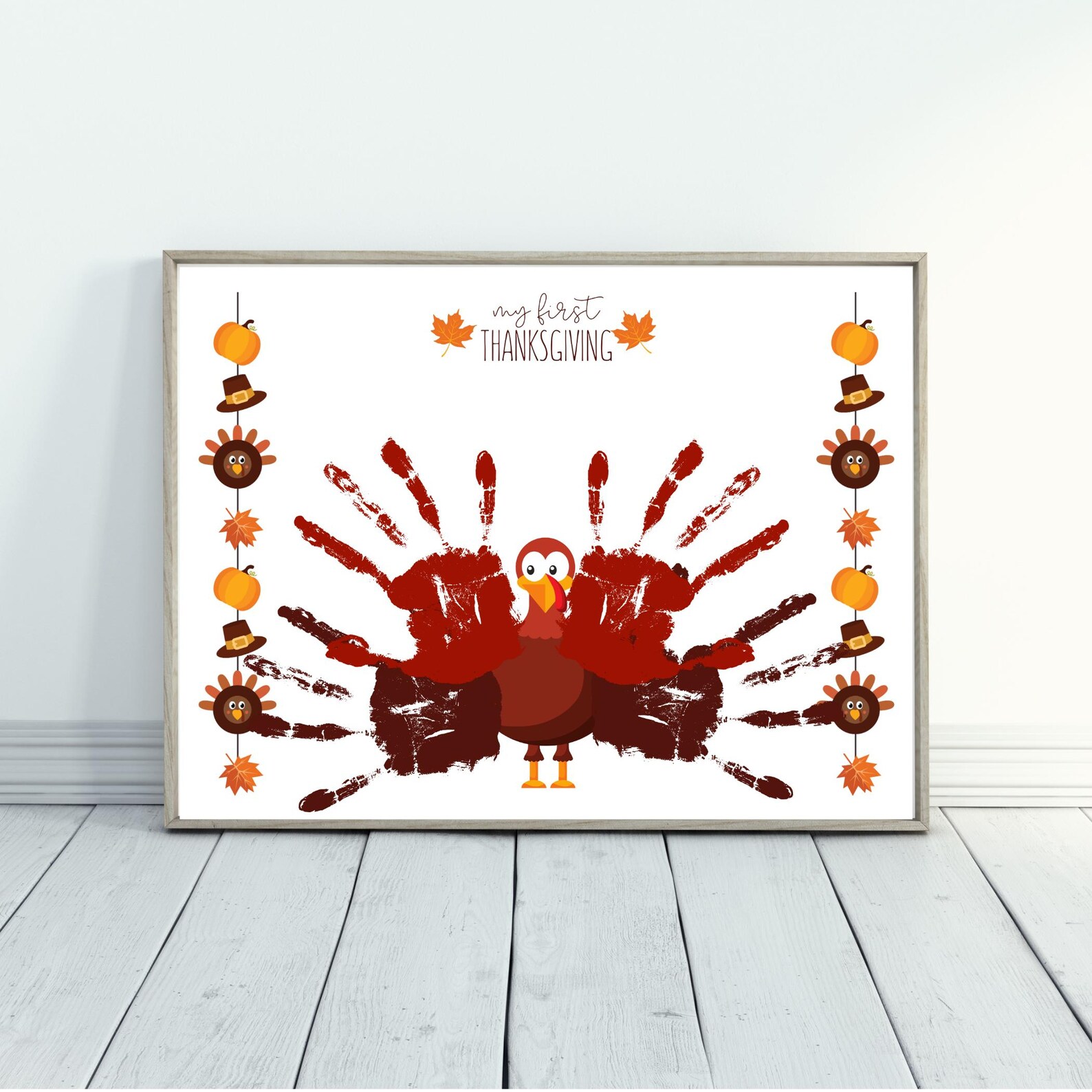 First Thanksgiving Handprint Craft, Turkey Handprint Craft, Fall Infant ...