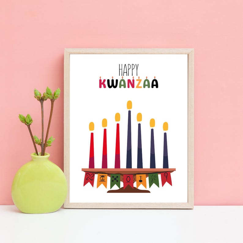 Happy Kwanzaa Fingerprint Craft, Kiara Sunday School Handprint Craft ...