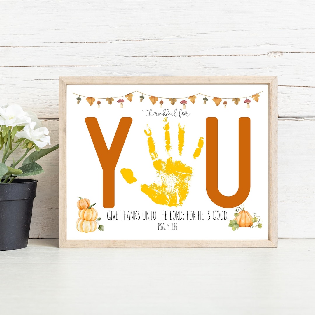 Bible Thankful Handprint Craft, Gratitude Sunday School Thanksgiving ...