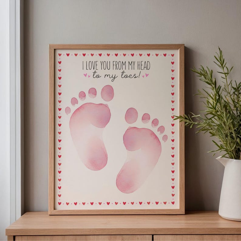 I Love You From My Head Toe My Toes Craft, Valentine's Day Baby ...
