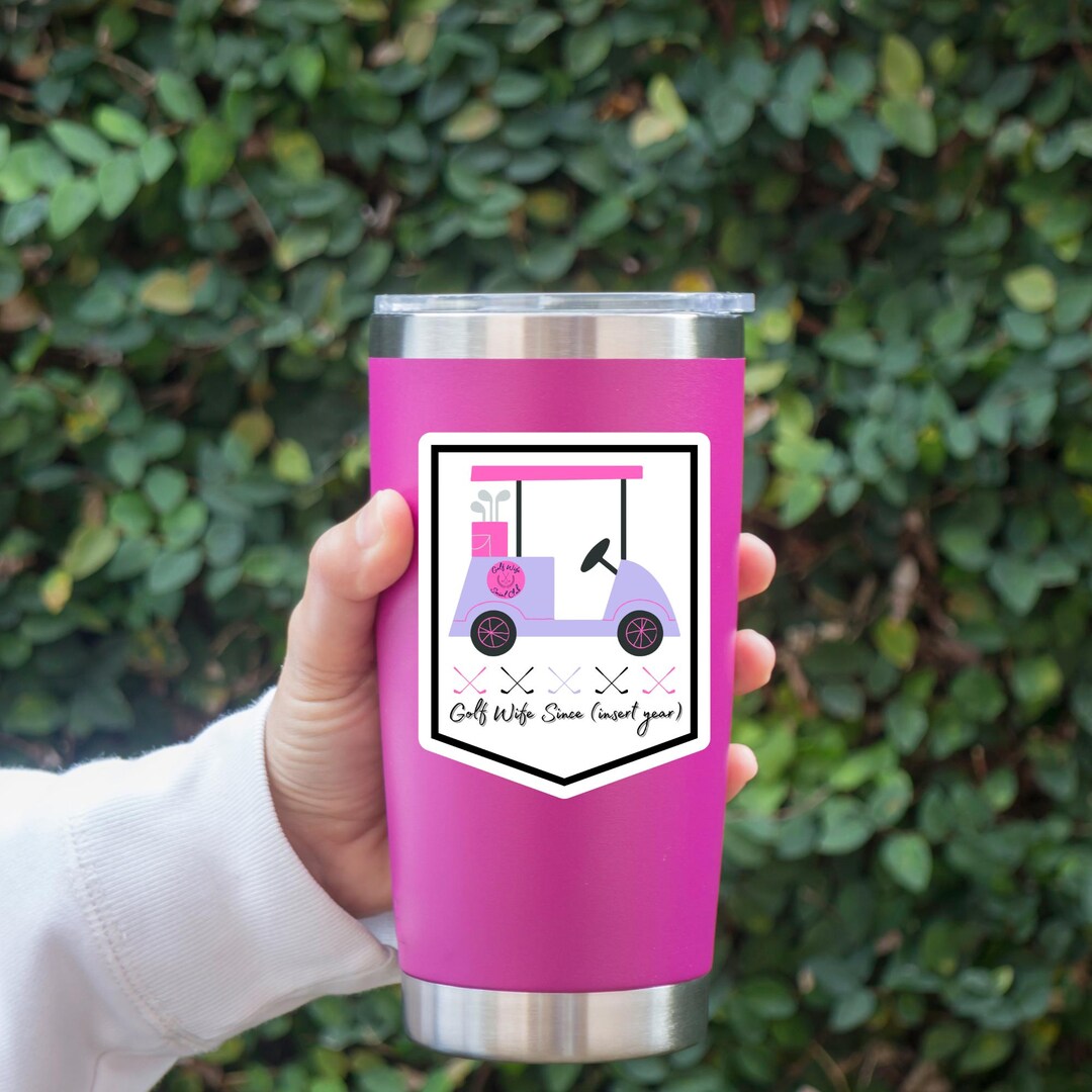 Golf Wife Sticker - Golf - Pink and Purple - Golf Cart - Social Club ...