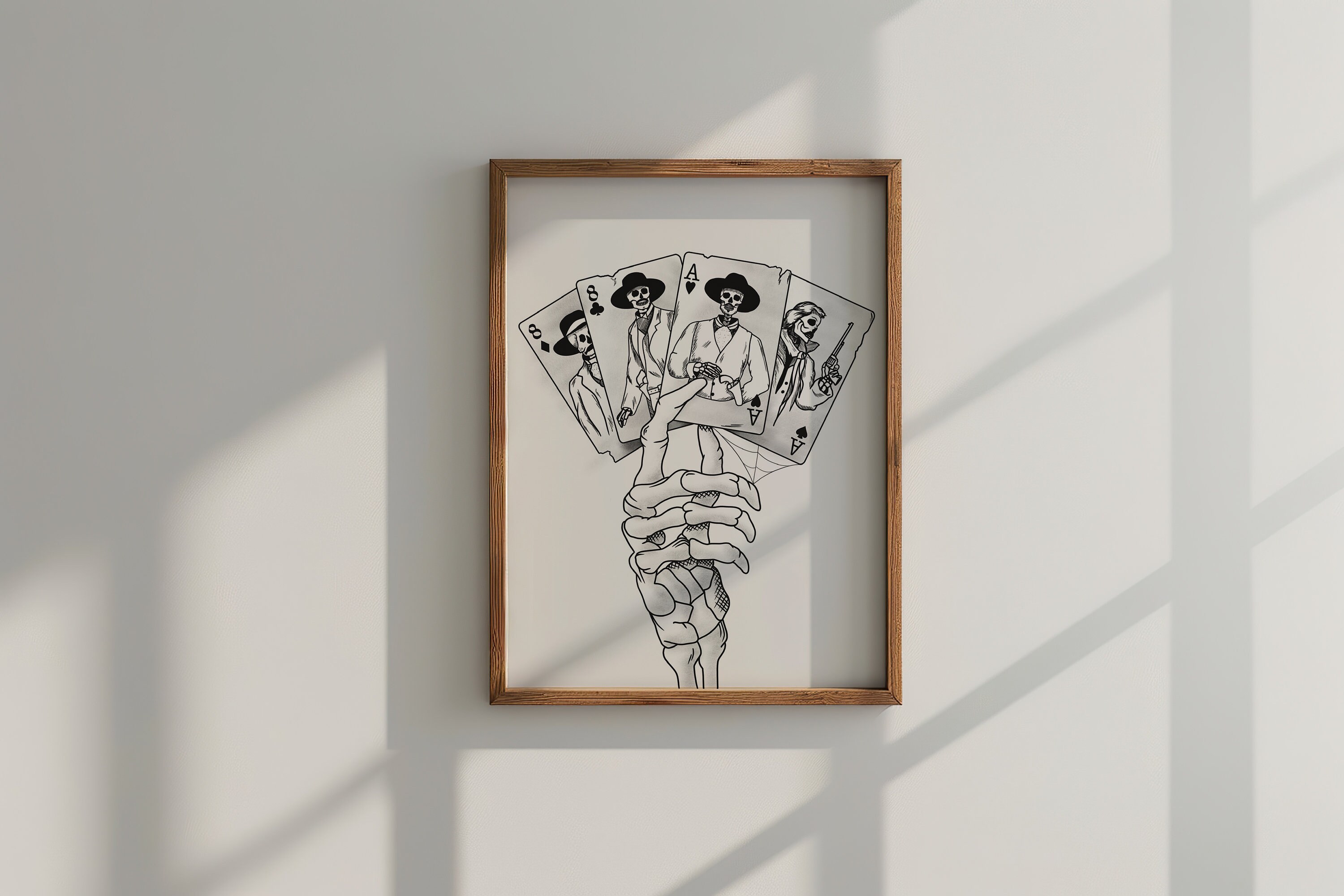 Tombstone Inspired Deadman's Hand Print - Etsy