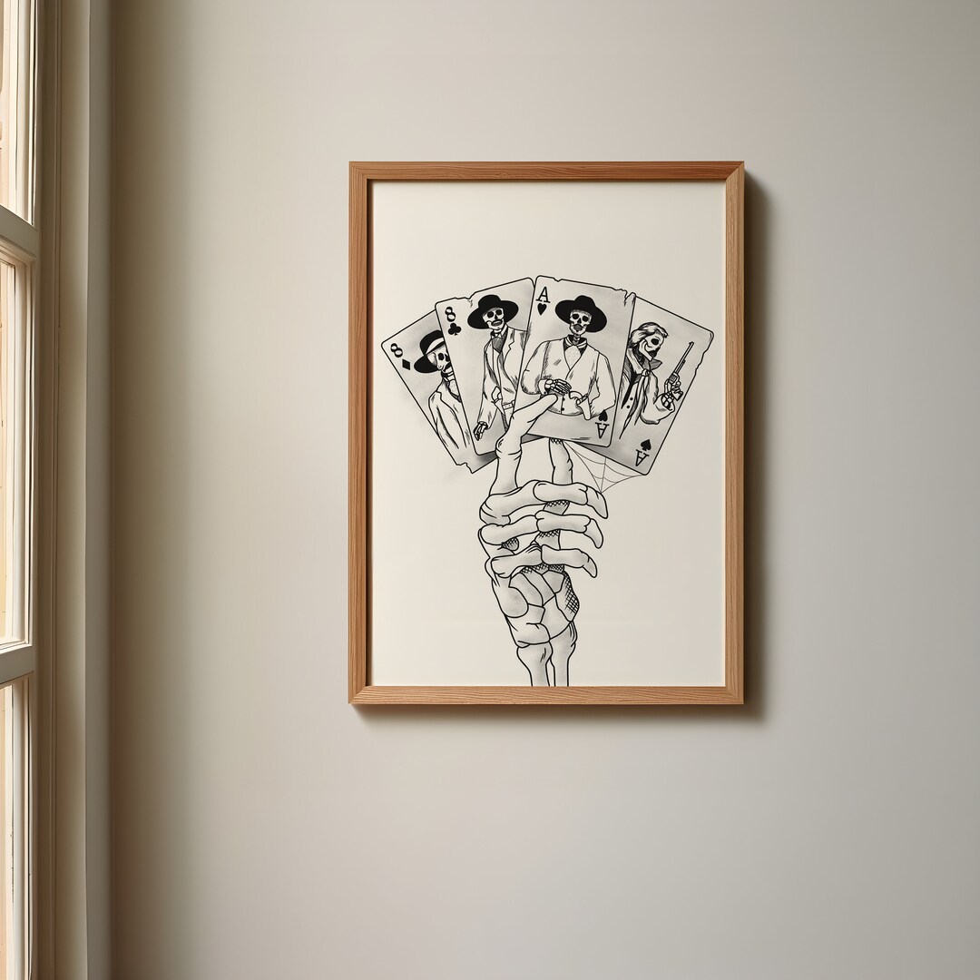 Tombstone Inspired Deadman's Hand Print - Etsy