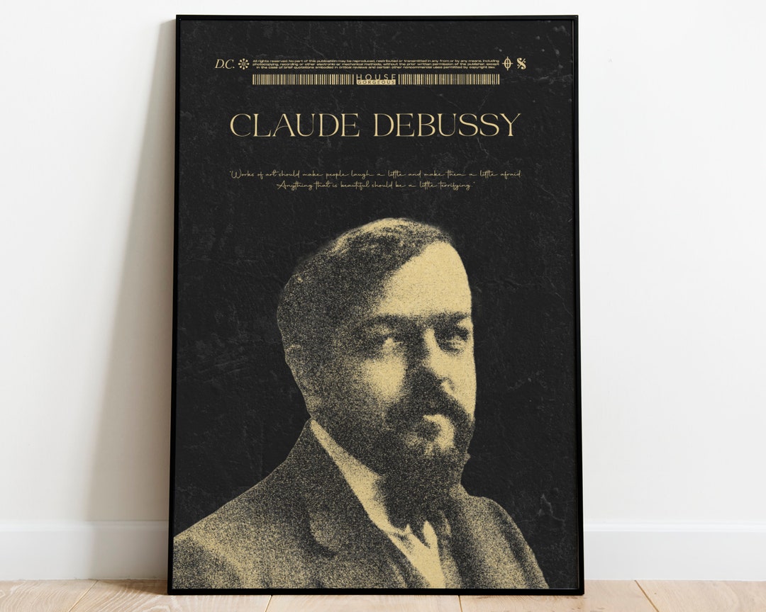 Claude Debussy Vintage Print, Classical Music Poster Digital Download ...