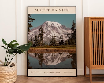 Mount Rainier National Park Digital Art Print - Etsy