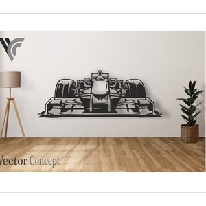Race Car Wall Art Decor Vector File for Laser Cutting , Plasma Cutting ...
