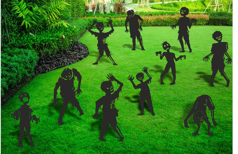 Zombie Garden Stakes: Halloween CNC Laser Cut File (dxf, Svg, Dwg, Cdr ...