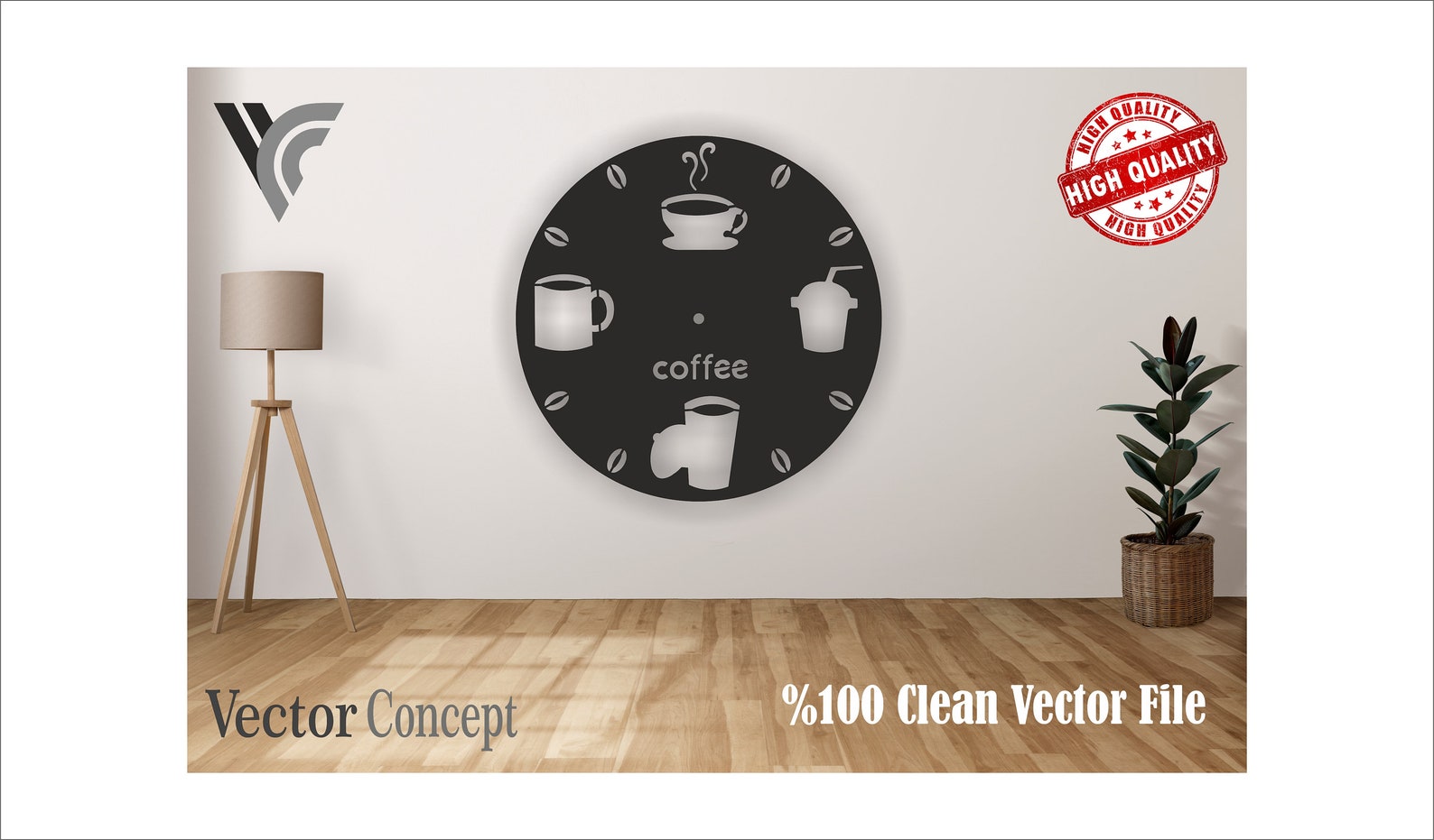 Coffee Wall Art Decor Vector File for Cnc Machine and Cricut . File ...