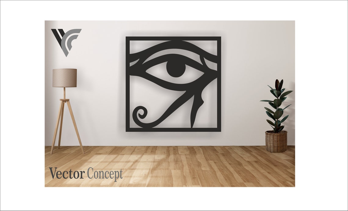 Horus Eyes Wall Art Decor Vector File for Cnc Machine and Cricut . File ...