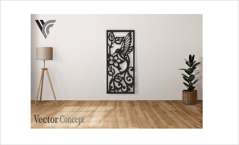 Hummingbird Wall Art Decor Vector File for Cnc Machine and Cricut ...