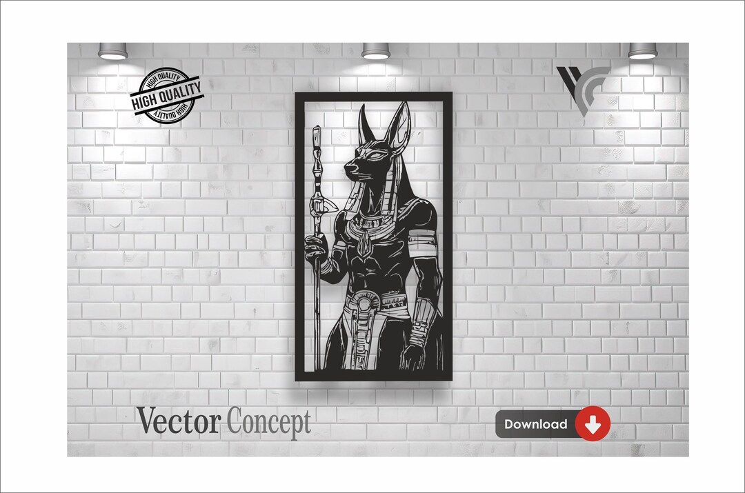 Anubis Egyptian God Laser Cut File: CNC Vector Design (digital Download ...