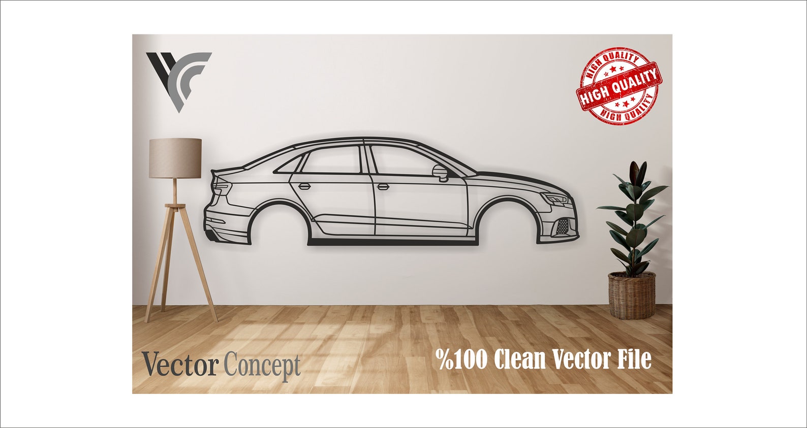 Car Bundle Wall Art Decor Vector File for Cnc Machine and Cricut . File ...