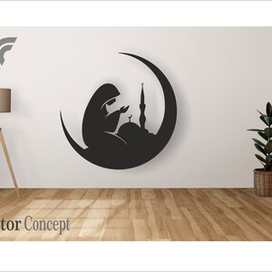 Praying Wall Art Decor Vector File for Cnc Machine and Cricut . File ...