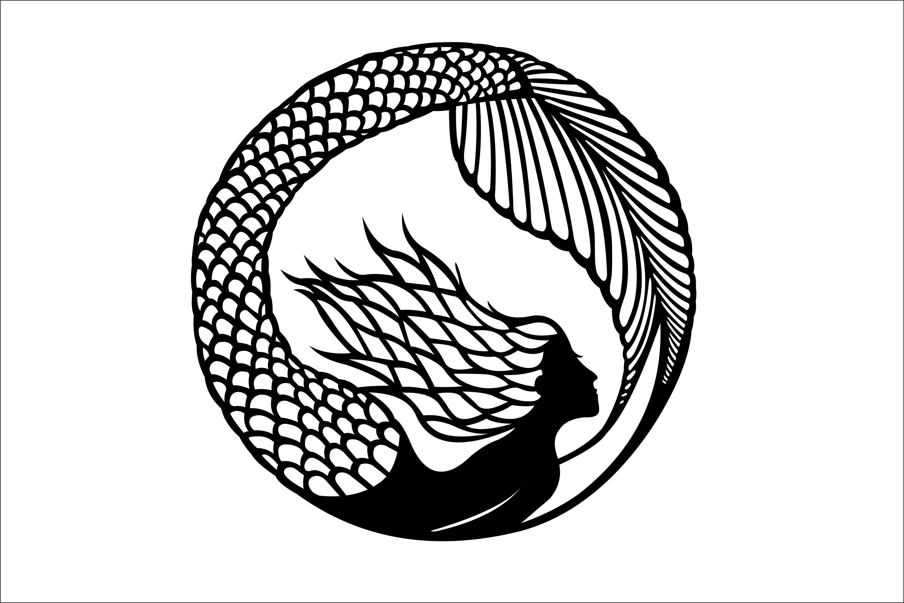 Mermaid Wall Art Decor Vector File for Cnc Machine and Cricut - Etsy