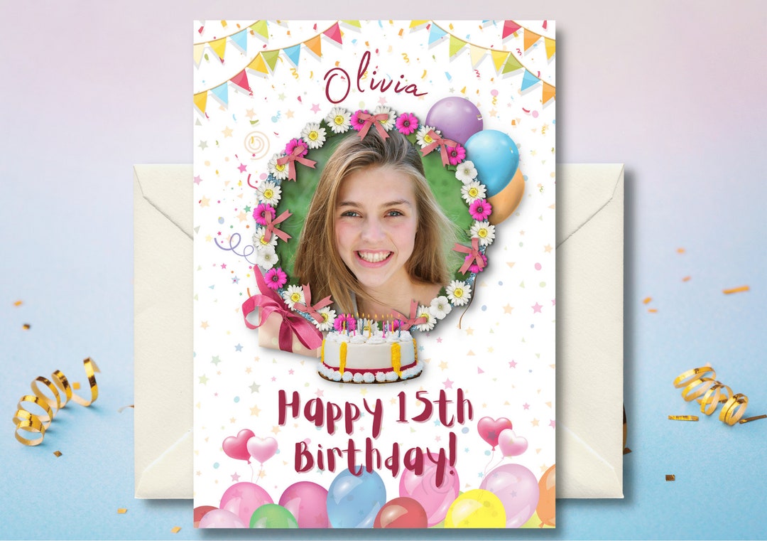 Daughter Birthday Card Personalised, 15th Birthday Card Daughter ...