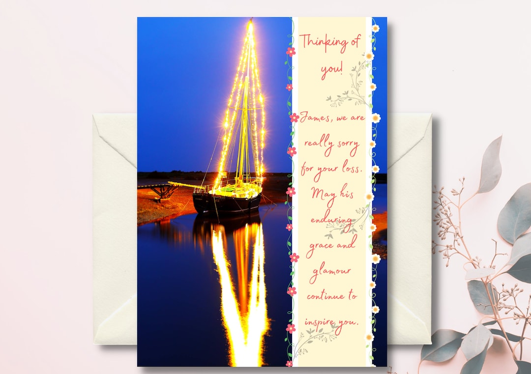 Personalised Sympathy Card, Loss of Loved One, Bereavement Card ...