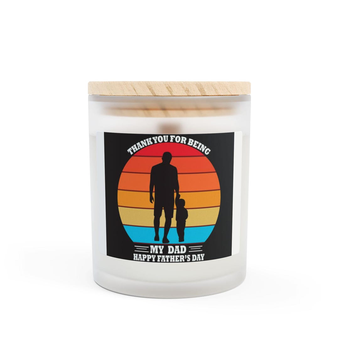 Personalized Frosted Glass Candle for Dad - Perfect Father's Day Gift ...