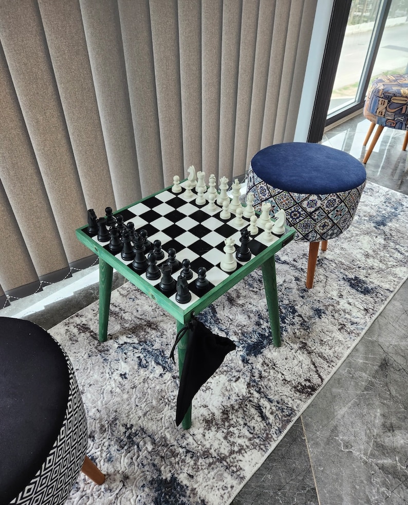 16,5 Luxury Chess Set,chess Table and Coffee Table,handmade Stone Tiles ...