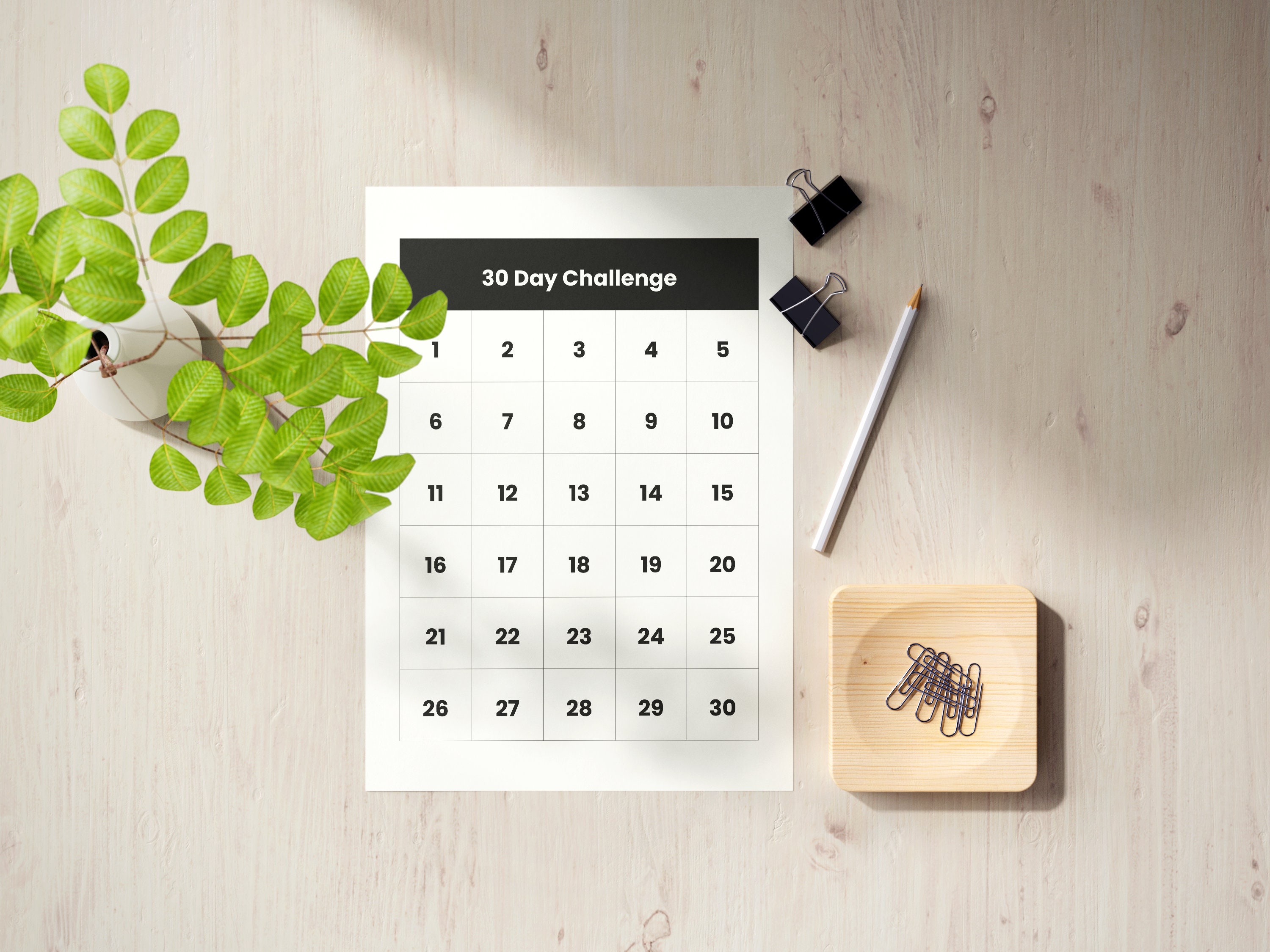 30 Day Challenge, 30 Day Tracker, 30 Day Calendar, 30 Day Fitness ...