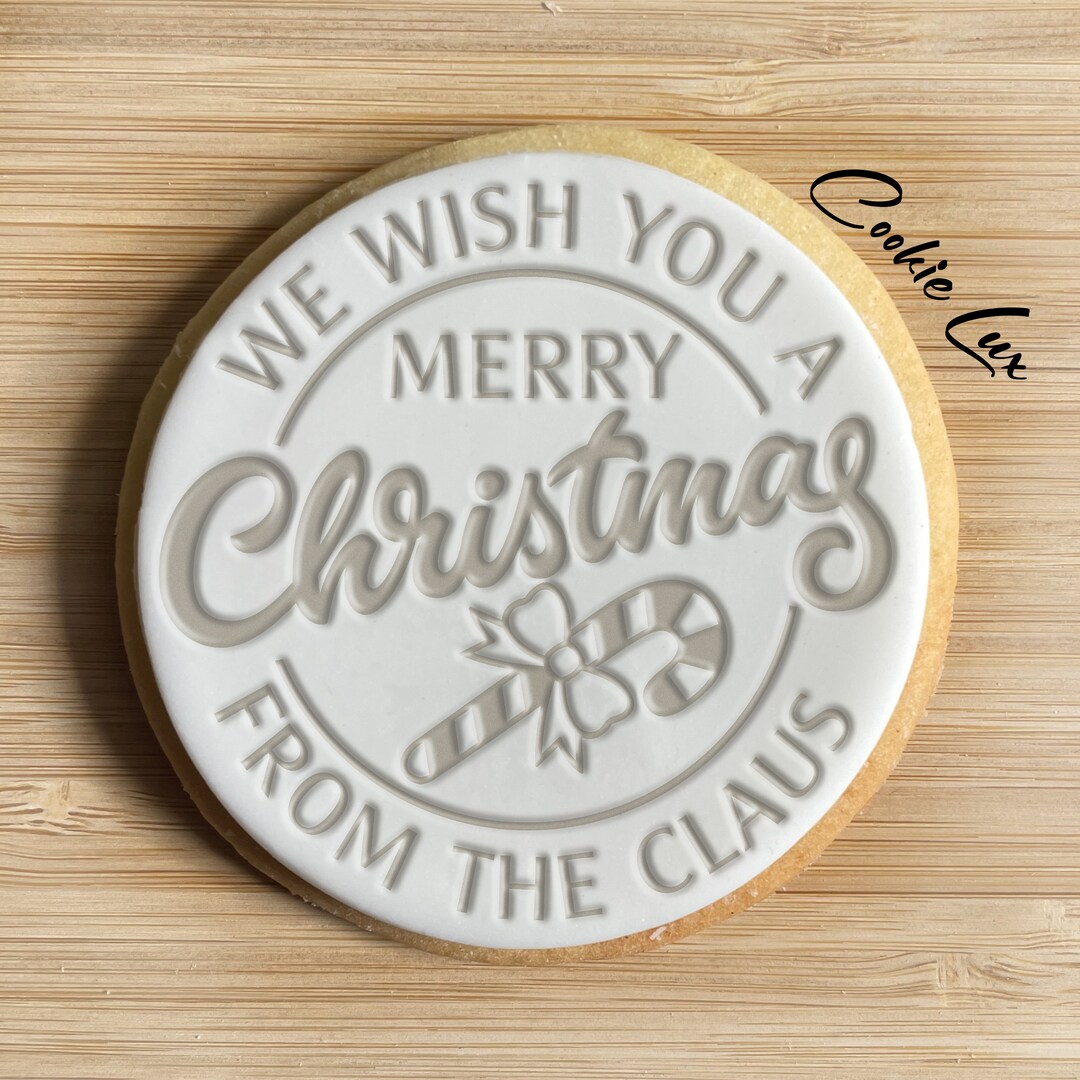 Christmas Cookie Stamp and Cookie Cutter We Wish You a Merry - Etsy