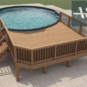 Premium 16'x16' Pool Deck Blueprint - Elevate Your Outdoor Space - Etsy