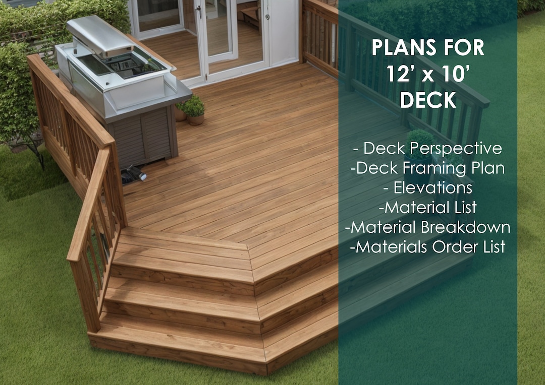 Complete 10'x12' Deck Blueprint Package: Transform Your Outdoor Living ...