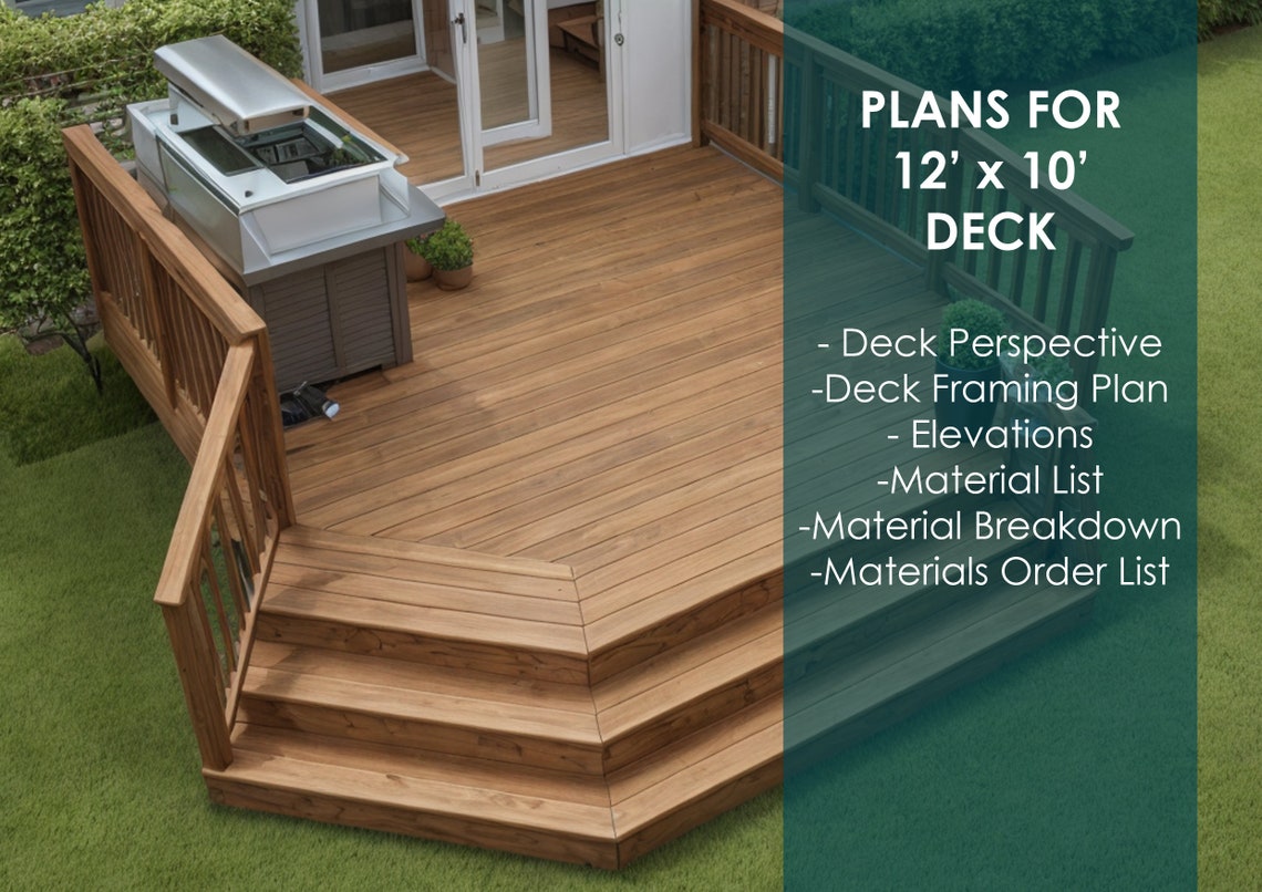 Complete 10'x12' Deck Blueprint Package: Transform Your Outdoor Living ...