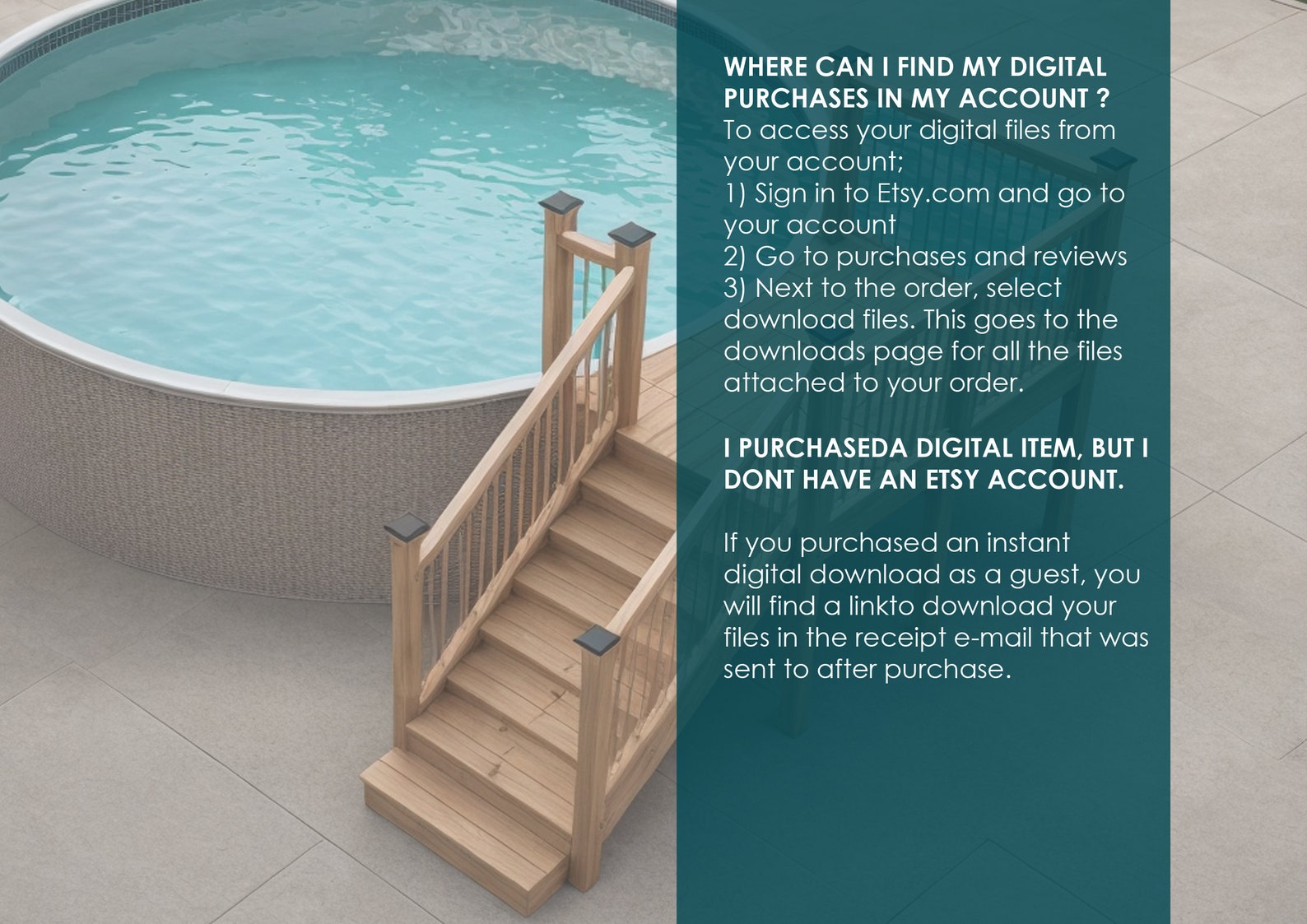 Premium Plans for Above Ground Pool Deck (6x8) | 18' Round Pool Deck ...