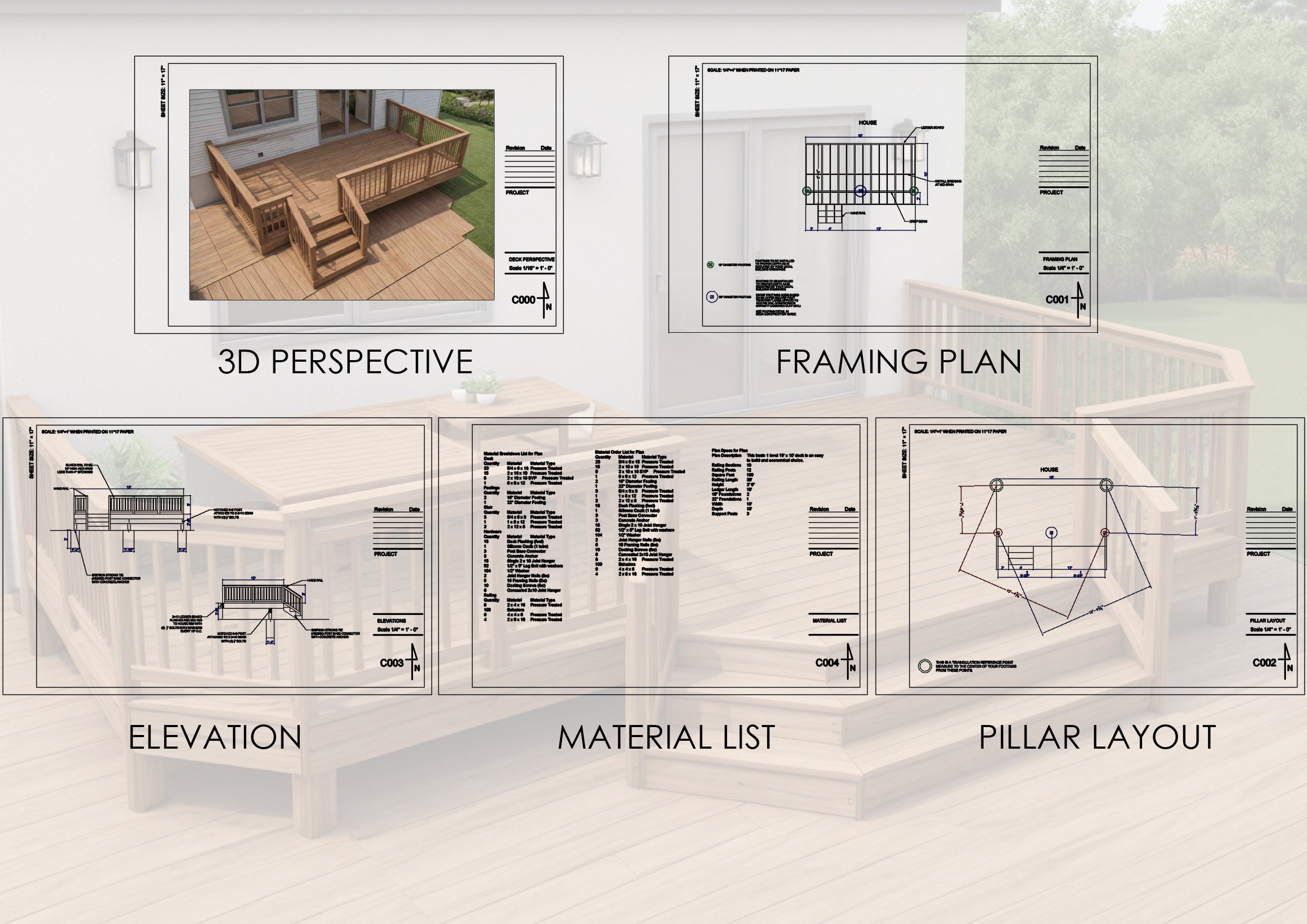 Complete 18'x10' Deck Blueprint Package: Transform Your Outdoor Space ...