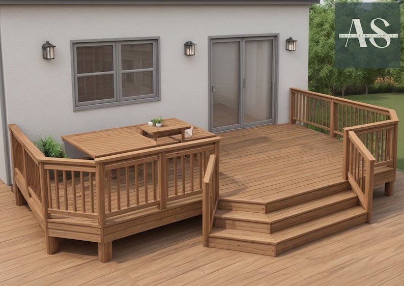 Premium 22'x12' Deck Blueprints - DIY Outdoor Oasis Design for Your ...