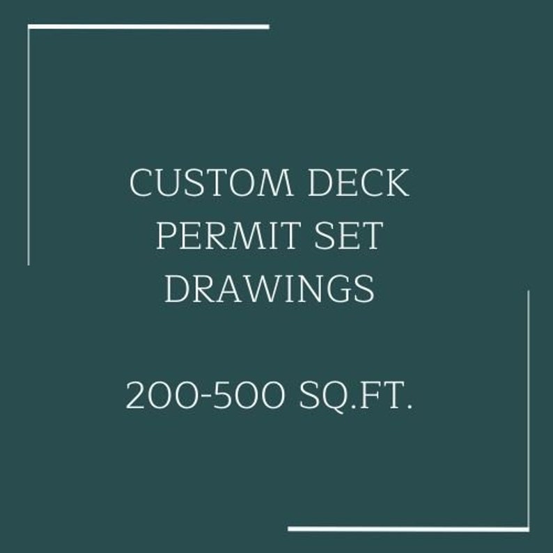 Custom Deck Plans / Deck Permit Set Drawing / Deck Views / Deck Drawings for Permit - Etsy