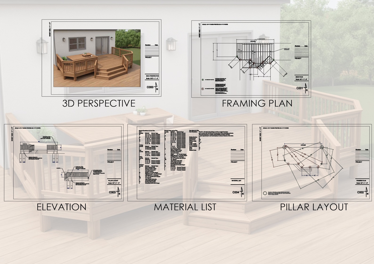 Premium 22'x12' Deck Blueprints - DIY Outdoor Oasis Design for Your ...