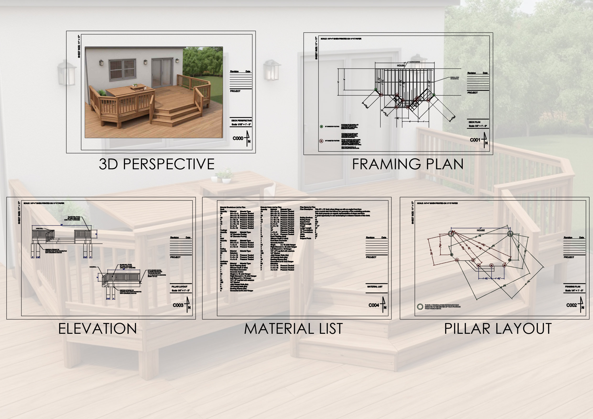 Premium 22'x12' Deck Blueprints - DIY Outdoor Oasis Design for Your ...