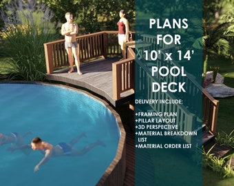 Plans for Above Ground Pool Deck 6x10 - Etsy