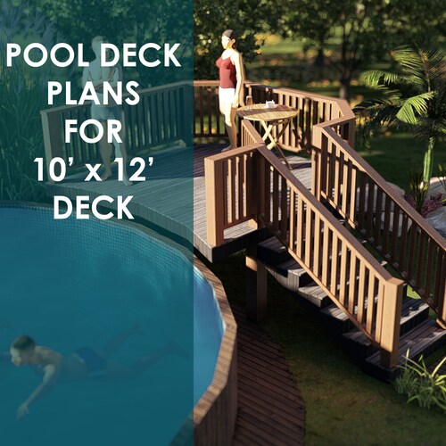 Plans for Above Ground Pool Deck 8x10 18' Round Pool - Etsy