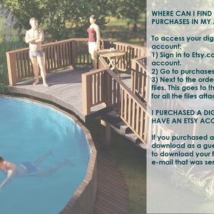 Plans for Above Ground Pool Deck (10x10) 24' Round Pool 52" High - Etsy