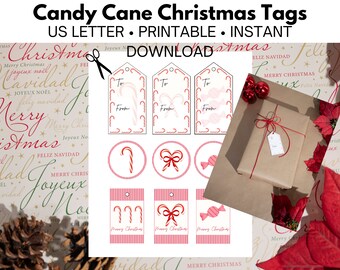 Religious Candy Cane Christmas Tags - Etsy