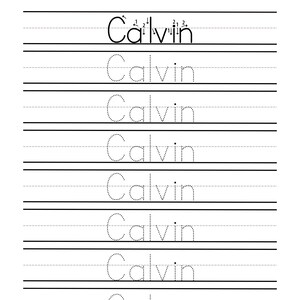 Custom Name Tracing Sheet | Practice Cursive Printable | Handwriting ...