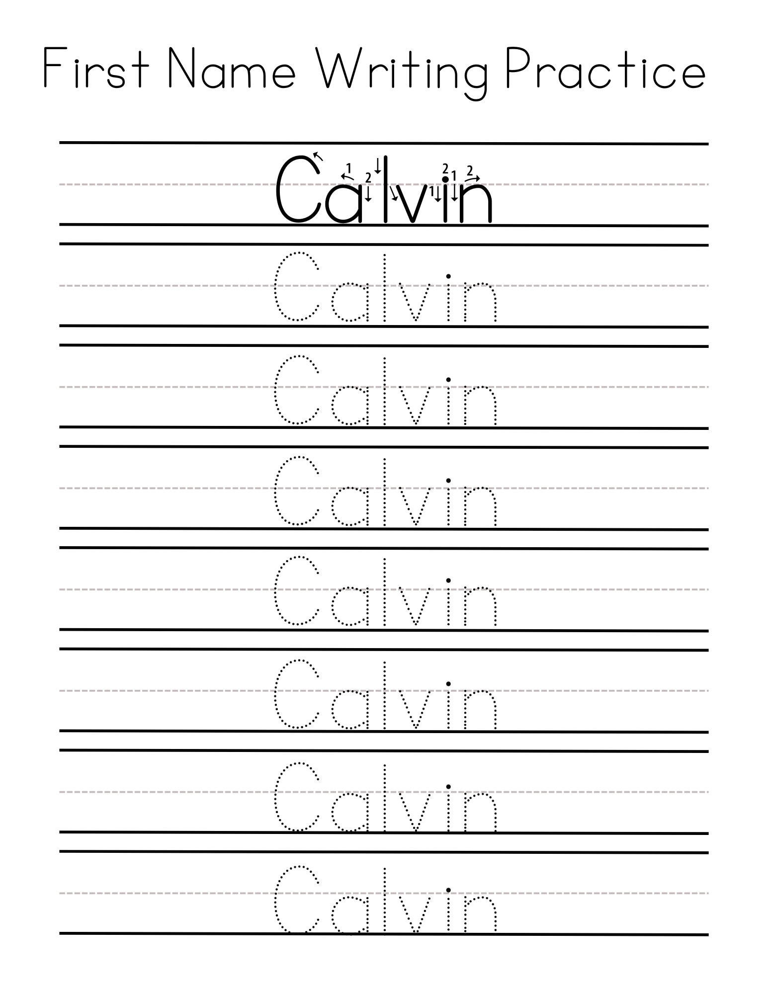 Custom Name Tracing Sheet | Practice Cursive Printable | Handwriting ...