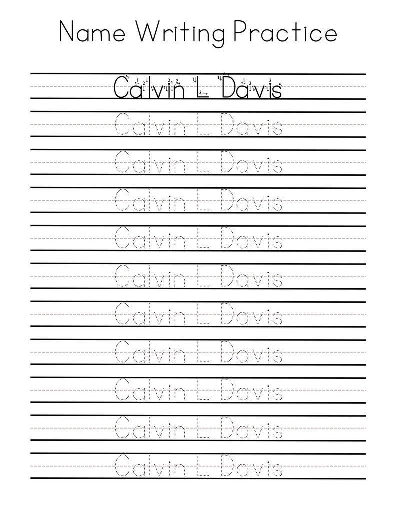 Custom Name Tracing Sheet | Practice Cursive Printable | Handwriting ...