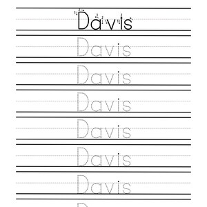 Custom Name Tracing Sheet | Practice Cursive Printable | Handwriting ...