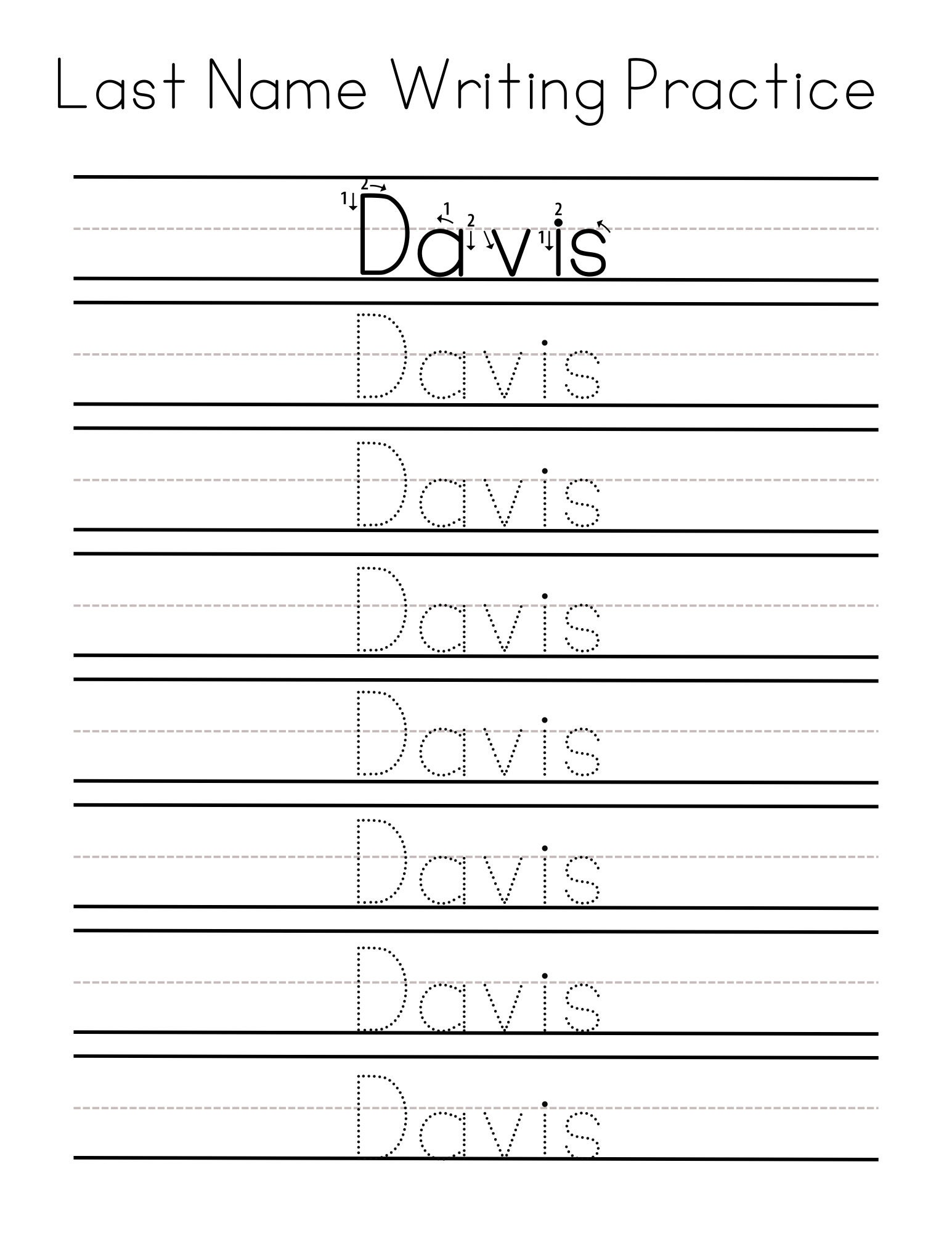 Custom Name Tracing Sheet | Practice Cursive Printable | Handwriting ...
