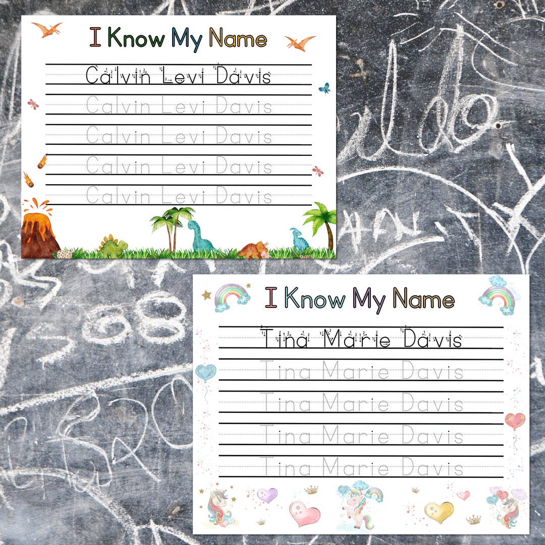 Personalized Name Tracing Worksheet | Custom Name Trace Sheet Preschool ...