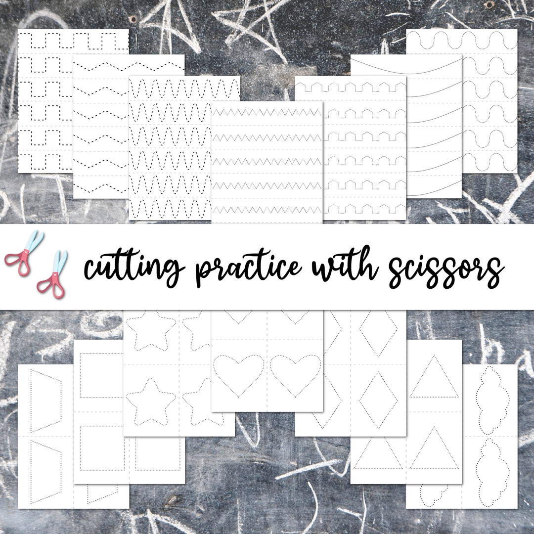 Beginning Scissors Practice | Fine Motor Practice | Cutting Practice ...