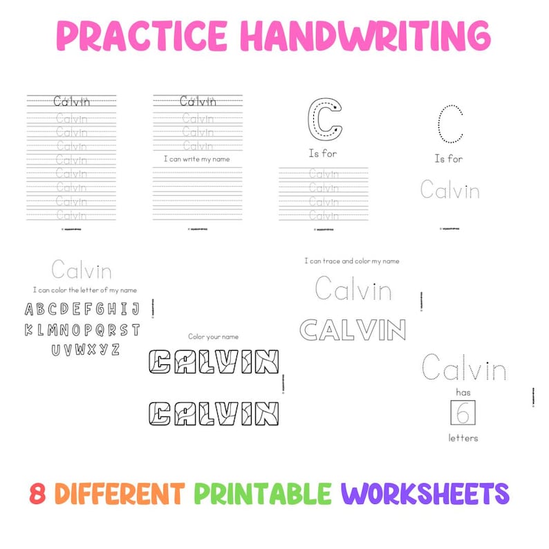 Custom Name Tracing Practice Sheets | Learn to Write Your Name ...