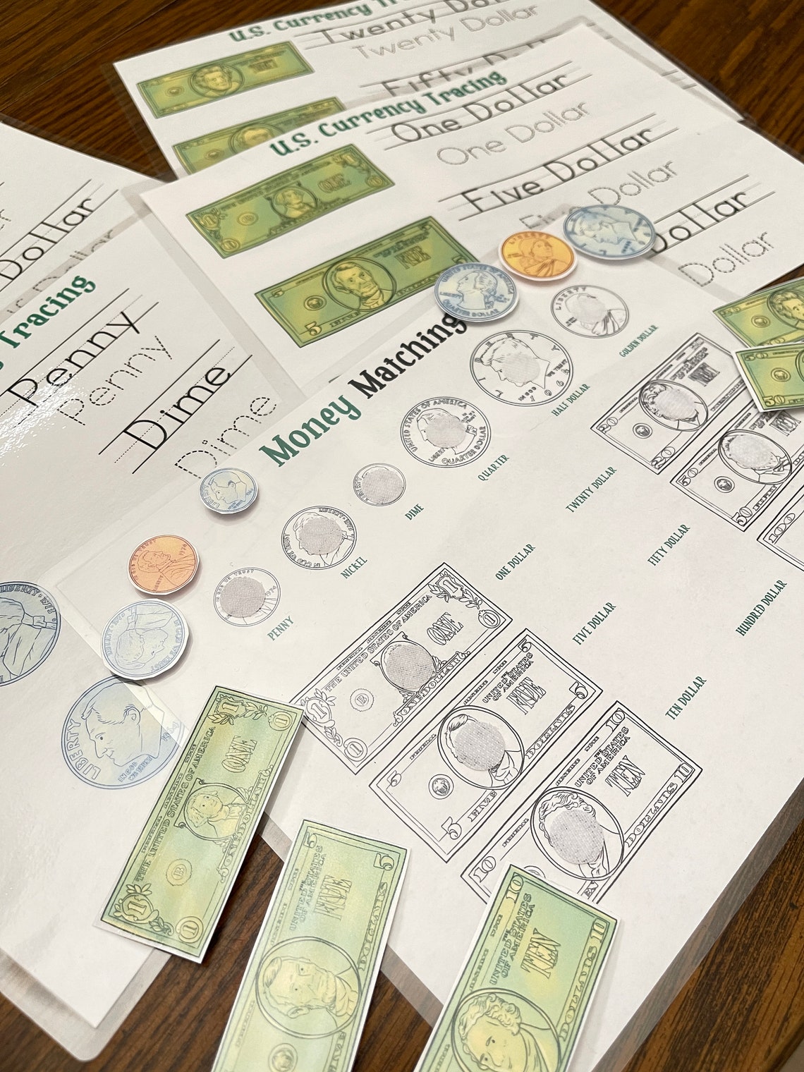 Kids Money Activity US Coins Learning Money Value First - Etsy