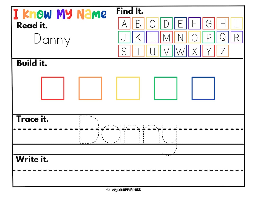 Name Mat - I Know My Name | Read It | Find It | Build It | Trace It ...