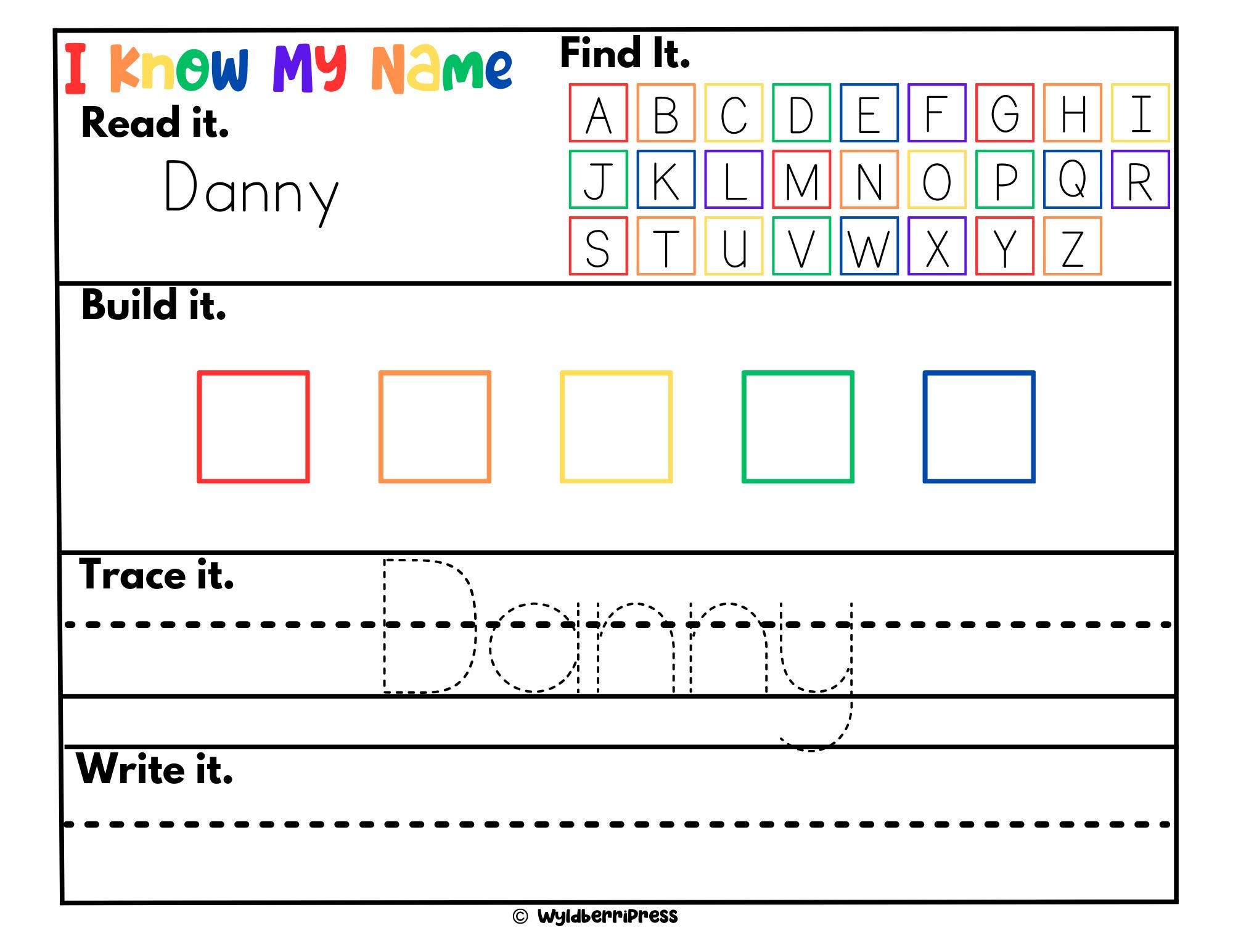 Name Mat - I Know My Name | Read It | Find It | Build It | Trace It ...