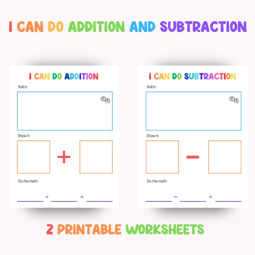 Printable Math Game | Addition Dice Activity | Learning to Count ...